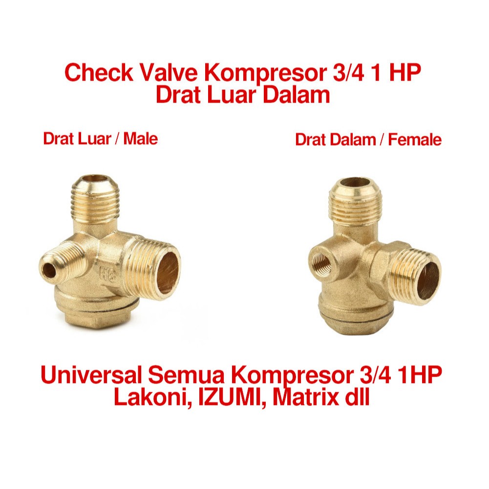 Jual Katub Check Valve Kompresor Angin 1 hp 3/4 hp Oil Less | Shopee ...