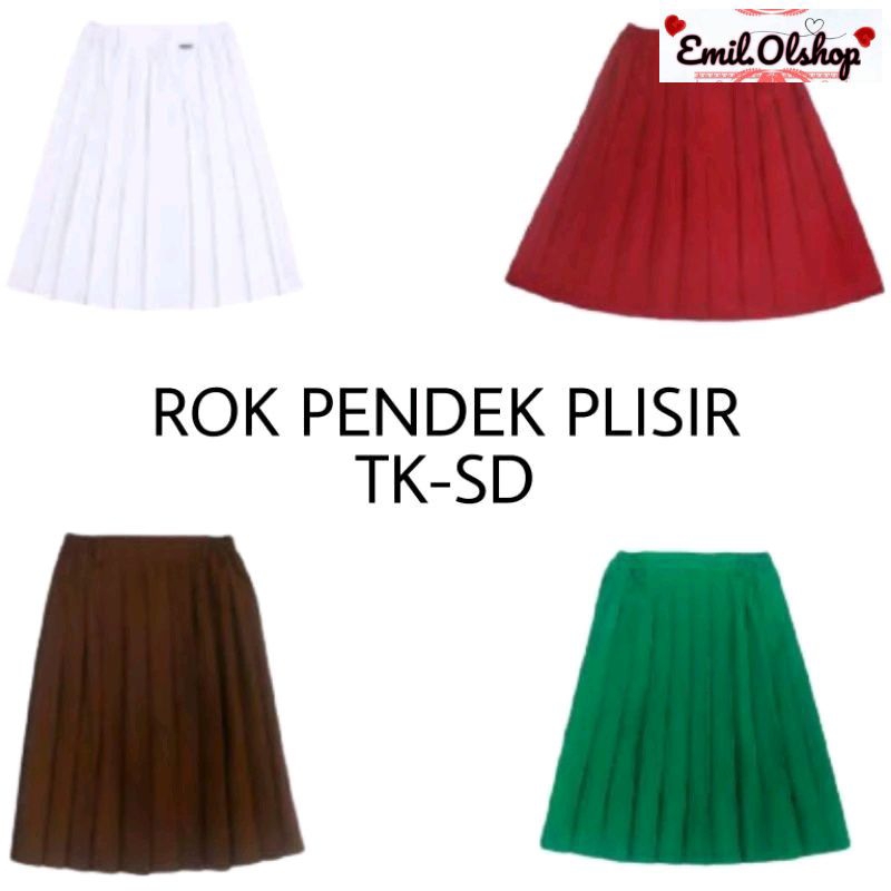 Jual Seragam sekolah rok SD pendek rok wiru PAUD & SD rok plisket SD rok seragam sekolah rempel ...