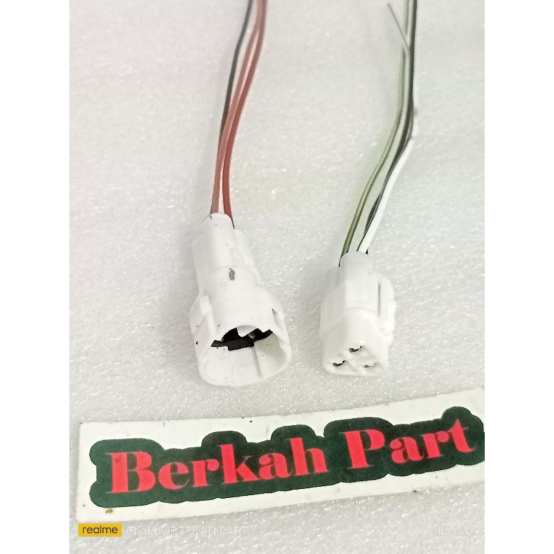 Jual soket connector 3 pin, soket segitiga include dan terminal ...