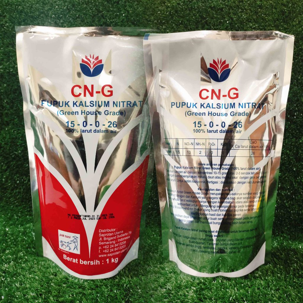 Jual PUPUK CNG CN-G KALSIUM NITRAT PAK TANI KEMASAN PABRIK 1 KG / 100 ...