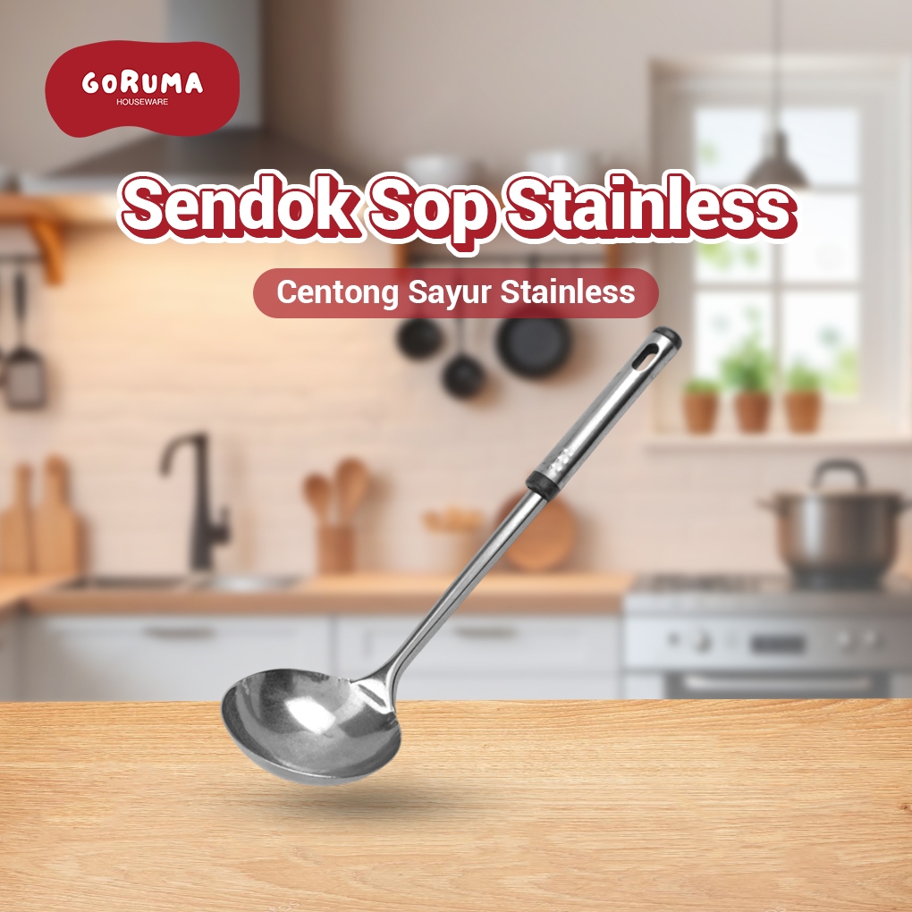 Jual GORUMA - Sendok Sop / Centong Sayur Stainless Murah /Sendok Kuah ...