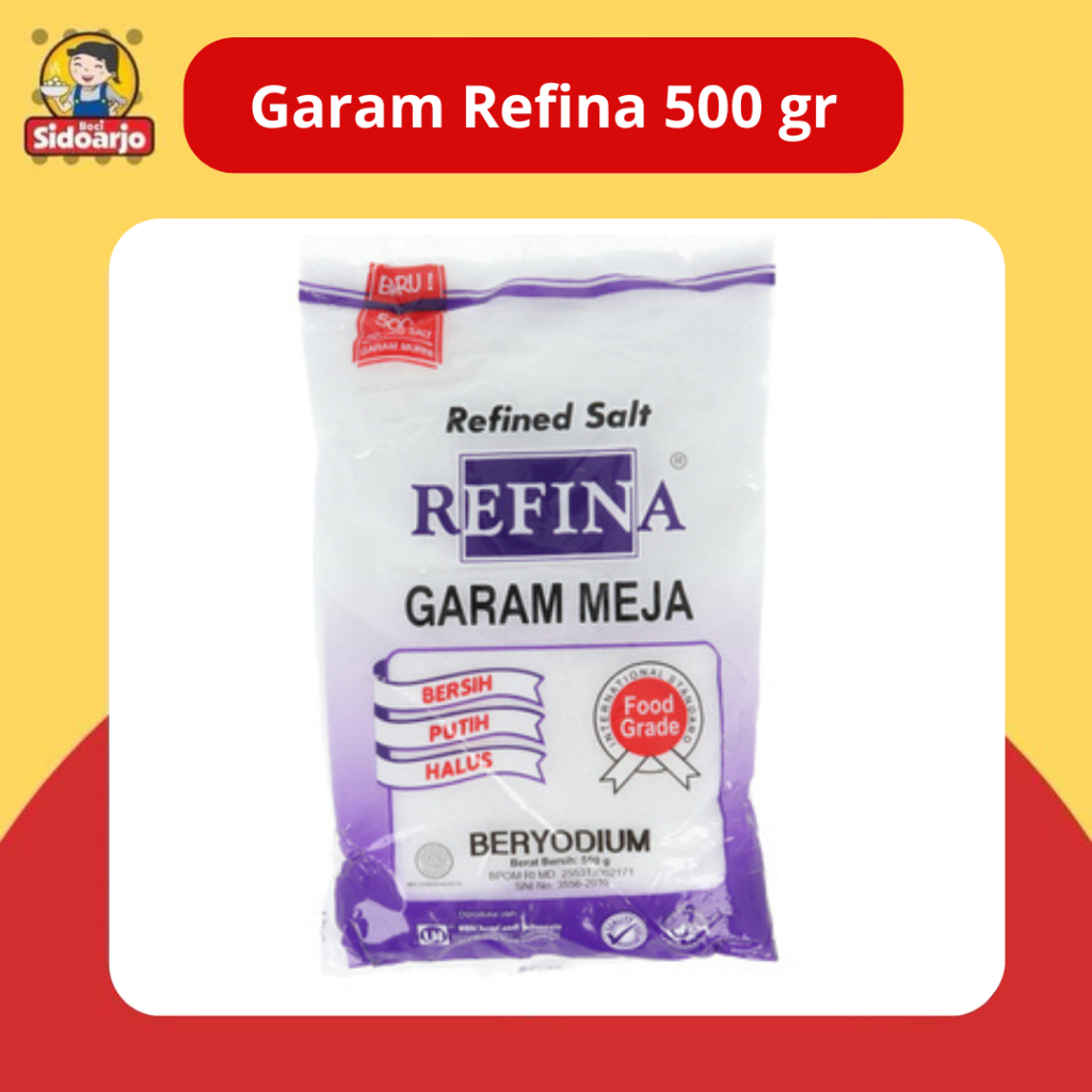 Jual Garam Refina 500gr - Garam Dapur Bumbu Masak 500 gr | Shopee Indonesia