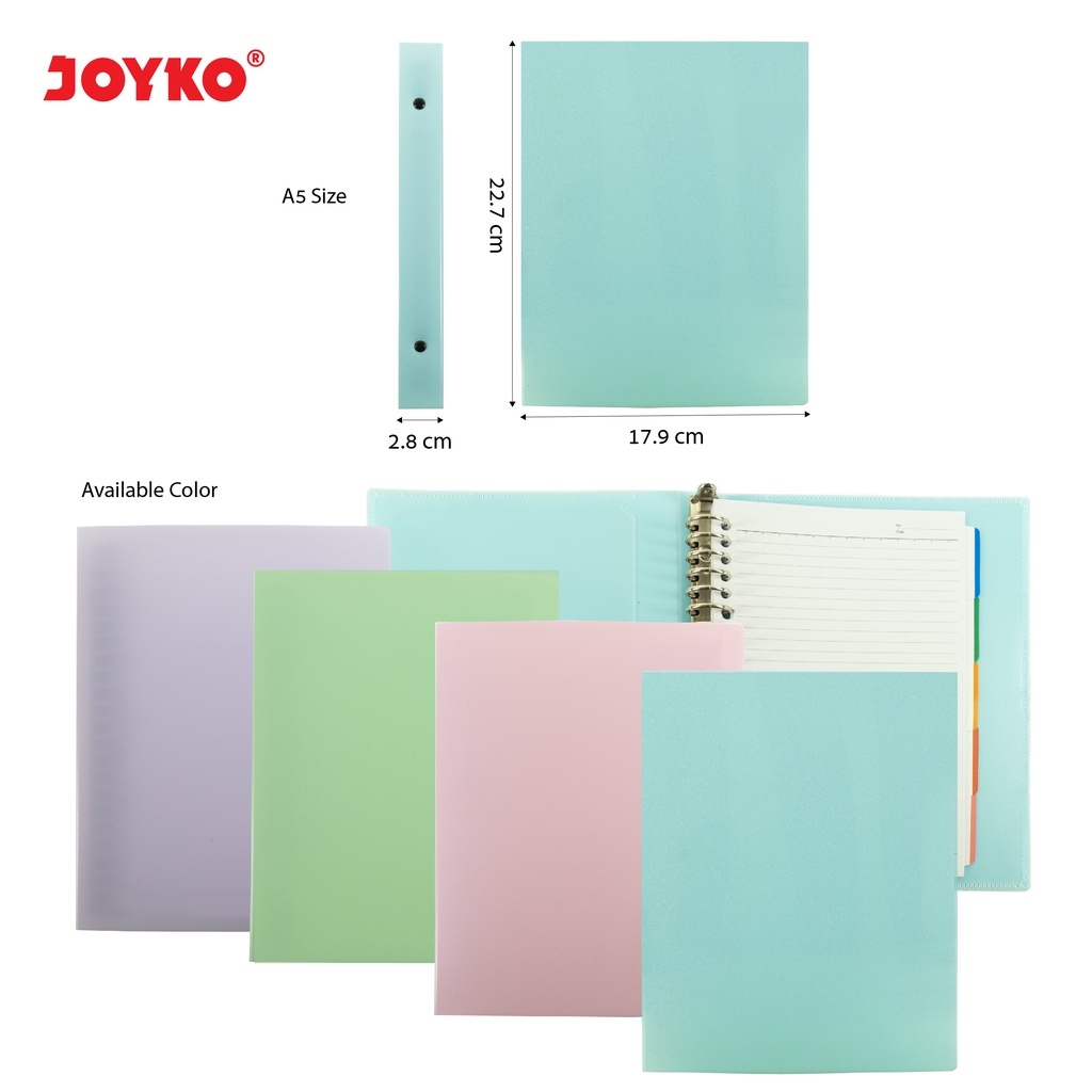 Jual Binder Note Joyko Ukuran A5 (Warna Pastel) | Shopee Indonesia