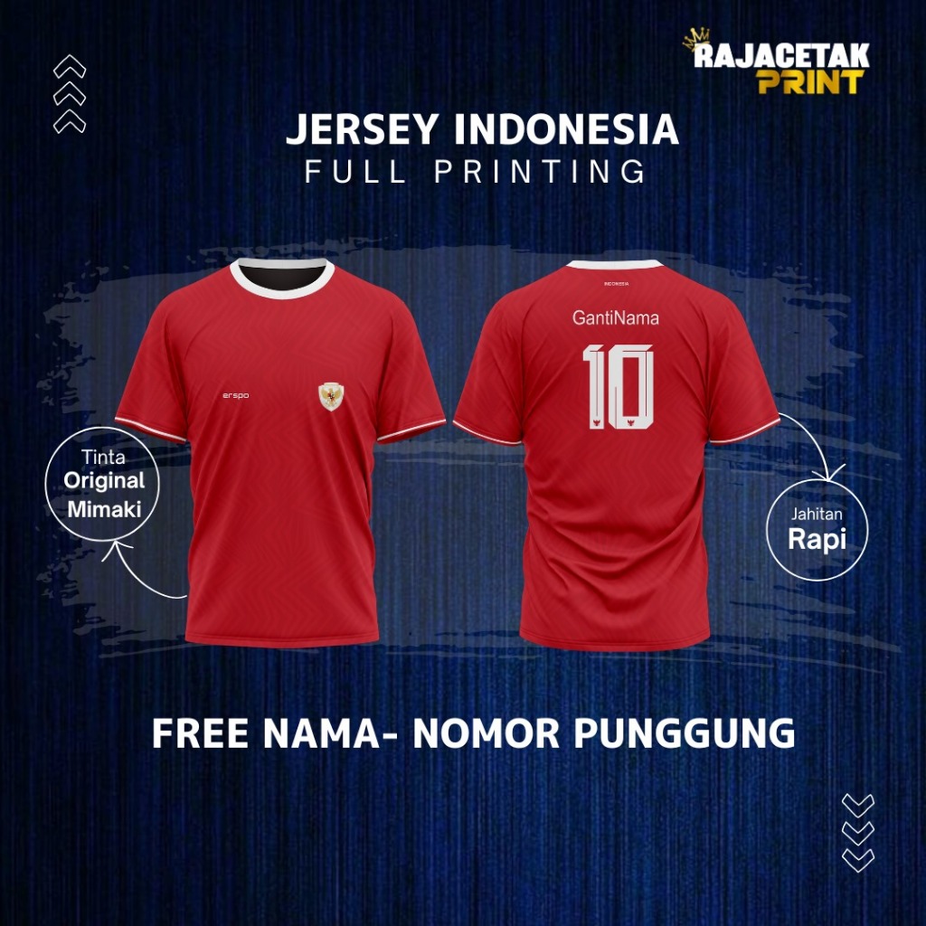 Jual JERSEY BAJU KAOS TIMNAS INDONESIA TERBARU 2024 | Premium Grade ...