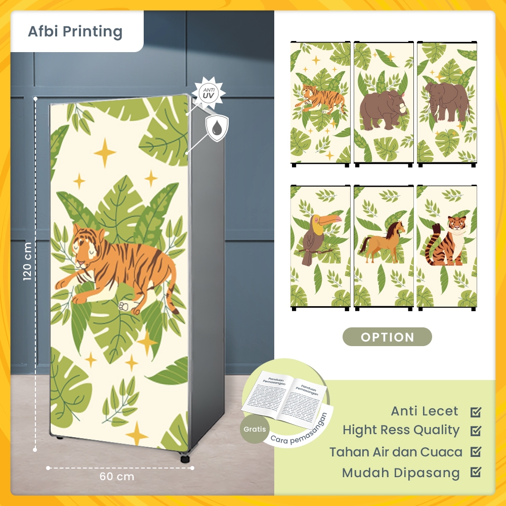 Jual Stiker Kulkas 1 Pintu / Sticker Mesin Pendingin 2 pintu Motif Cat ...