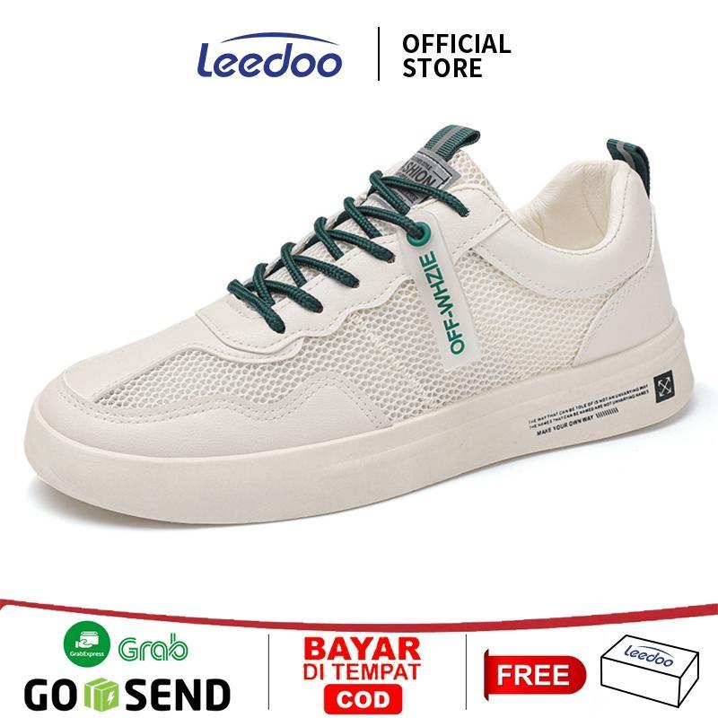 Jual Leedoo Sepatu Pria Casual Sneakers Putih Kekinian Sepatu Lari Outdoor Sneakers Kuliah Kerja ...
