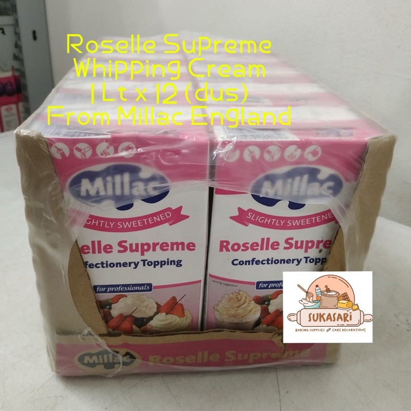 Jual Roselle Supreme whipping cream Millac Roselle Whip non dairy cream ...