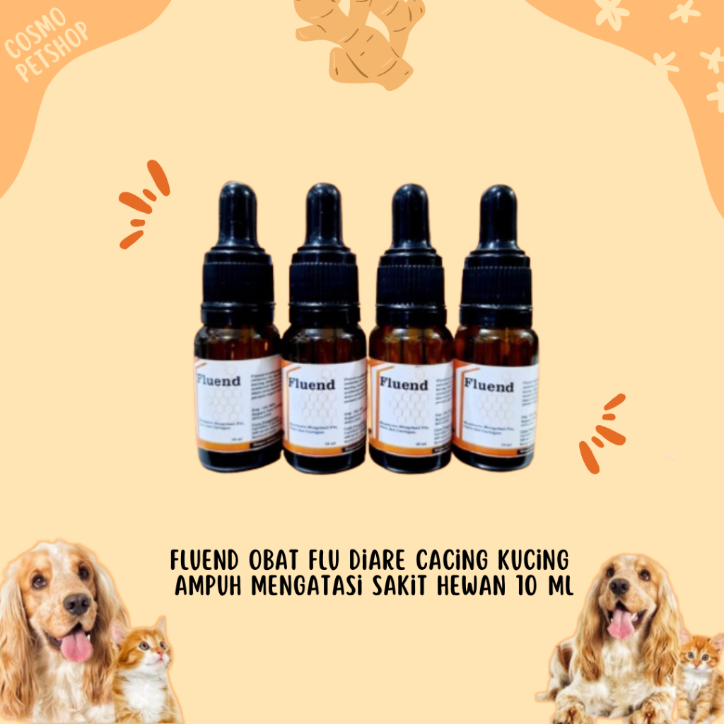 Jual FLUEND Obat Flu Diare Cacing Kucing Ampuh Mengatasi Sakit Hewan 10 ...