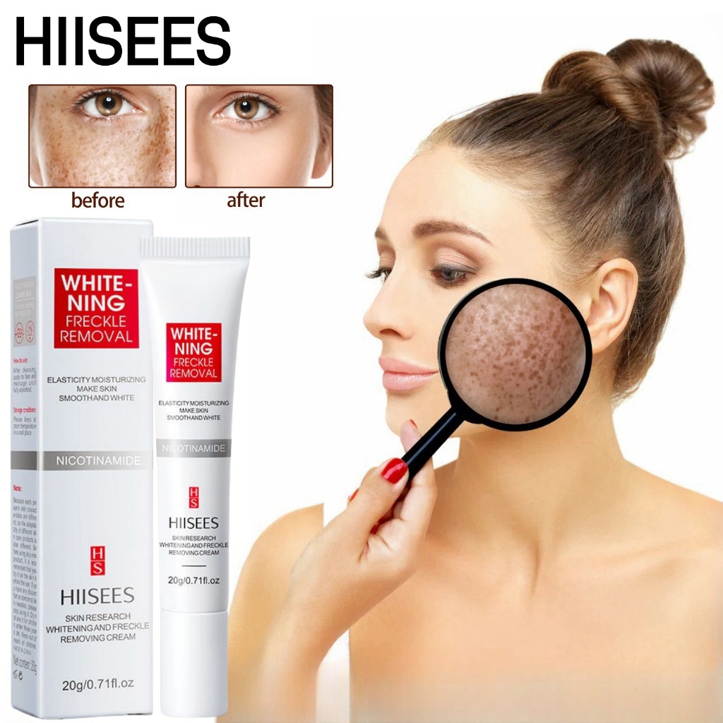Jual HIISEES Krim Penghilang Flek Hitam Pemutih Wajah Whitening Blemish ...