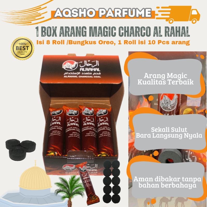 Jual 1 Kotak Box Arang Magic Charco Al Rahal Shisa Bokhour Dupa Arang ...