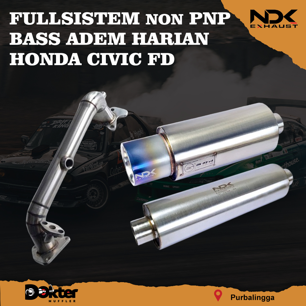 Jual KNALPOT RACING MOBIL FULLSISTEM HONDA CIVIC FD NDK EXHAUST BASS ...