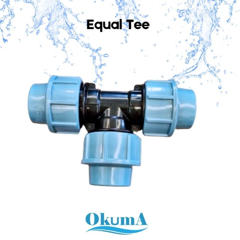 Jual Tee HDPE Okuma 25mm Fitting HDPE Compression joint Equal Tee 3/4inc | Shopee Indonesia