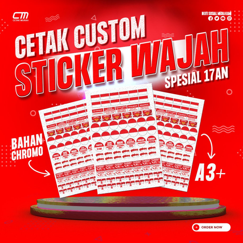 Jual Stiker Pipi Merah Putih 17 Agustus Tema Kemerdekaan - Sticker ...