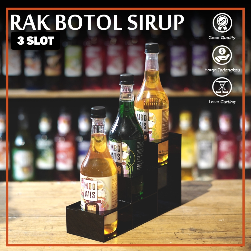 Jual Rak Acrylic Display Botol Sirup Isi 3 | Shopee Indonesia