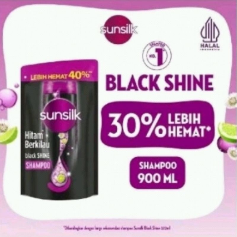 Jual Free Packing kardus 900ml Sunsilk Refill Hitam Berkilau Black ...