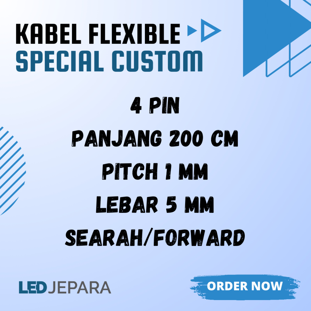 Jual SPECIAL CUSTOM KABEL FLEXIBLE 4 PIN 200CM 5 MM FORWARD | Shopee ...