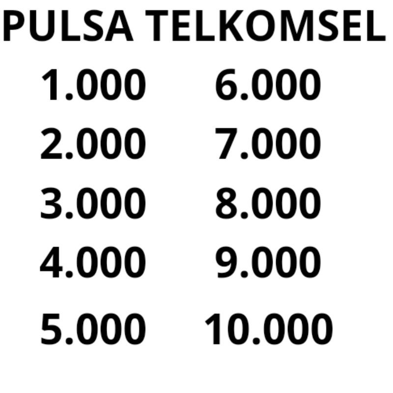 Jual PULSA TELKOMSEL MINIMAL 5K | Shopee Indonesia