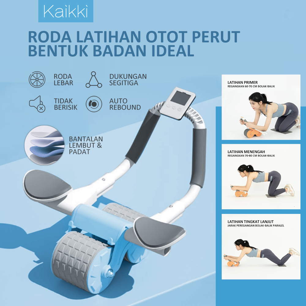 Jual AB Wheel AB Roller Wheels Plank Trainer 2in1 Abdominal Core Roller ...