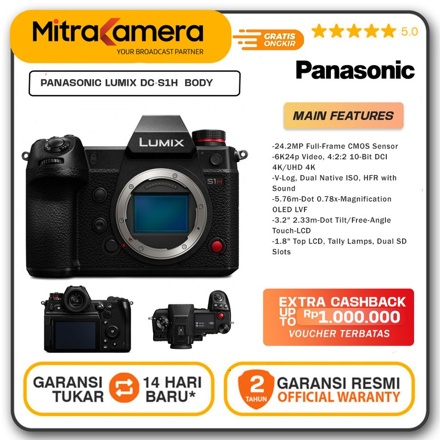 Jual Panasonic Lumix DC-S1H Body Only | Shopee Indonesia