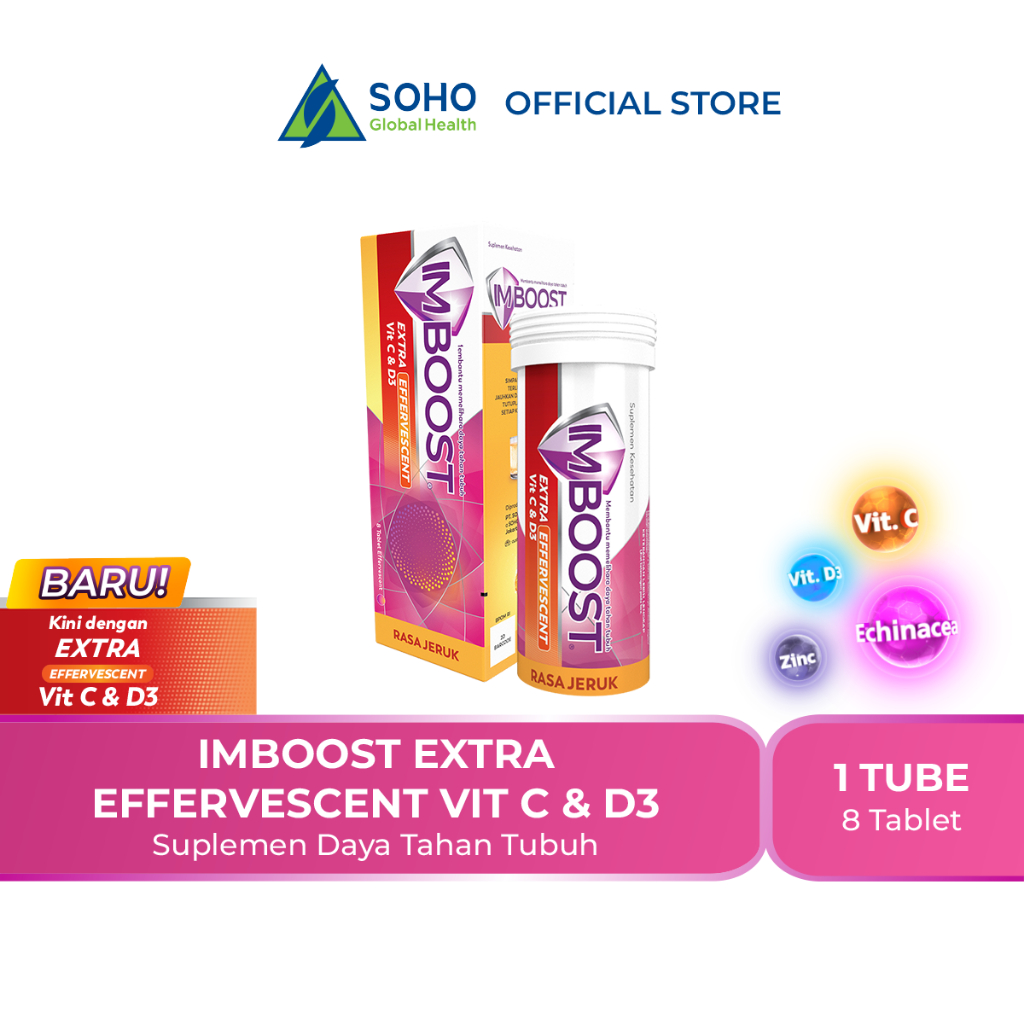 Jual Imboost Effervescent Vitamin C Suplemen Daya Tahan Tubuh Rasa ...