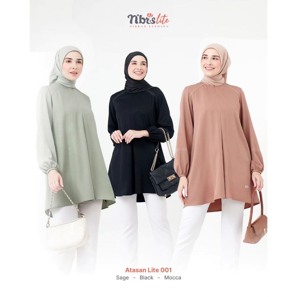 Jual BAJU NIBRAS ATASAN LITE 001 / NIBRAS ORI BAJU MUSLIM WANITA ...