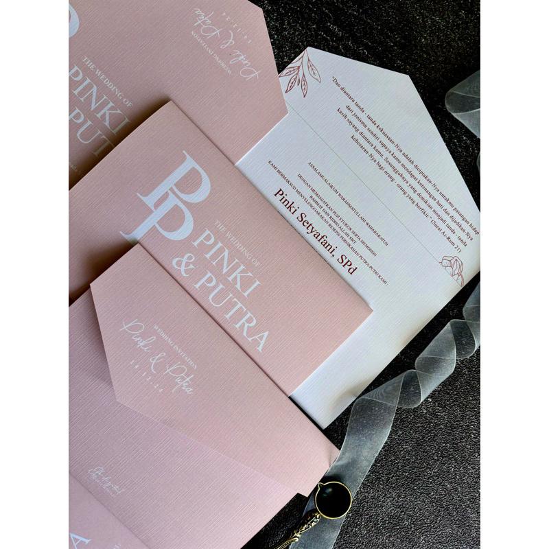 Jual Undangan Pernikahan Pink Soft Terbaru |PP| | Shopee Indonesia