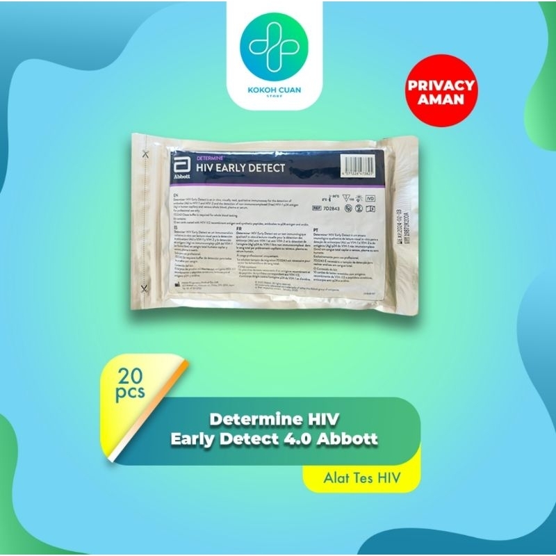 Jual HIV Test Generasi 4.0 Abbott Determine Early Detect isi 20T ...