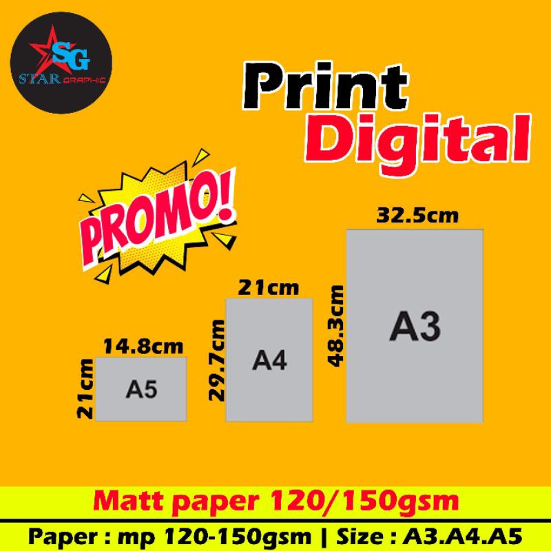 Jual Print Cetak Digital A3+ Matt Paper 120 Matt Paper 150 | Bahan ...