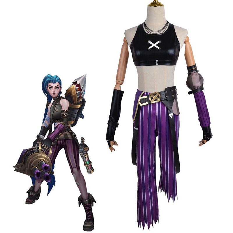 Jual Jinx arcane cosplay league of legends arcane cosplay costume jinx ...