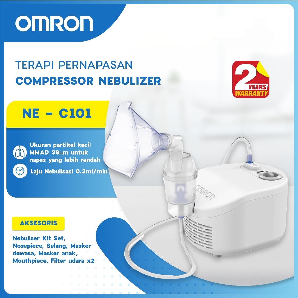 Jual OMRON - Nebulizer Compressor NE C101 | Alat Terapi Uap Pernafasan Batuk Pilek Bayi Anak ...