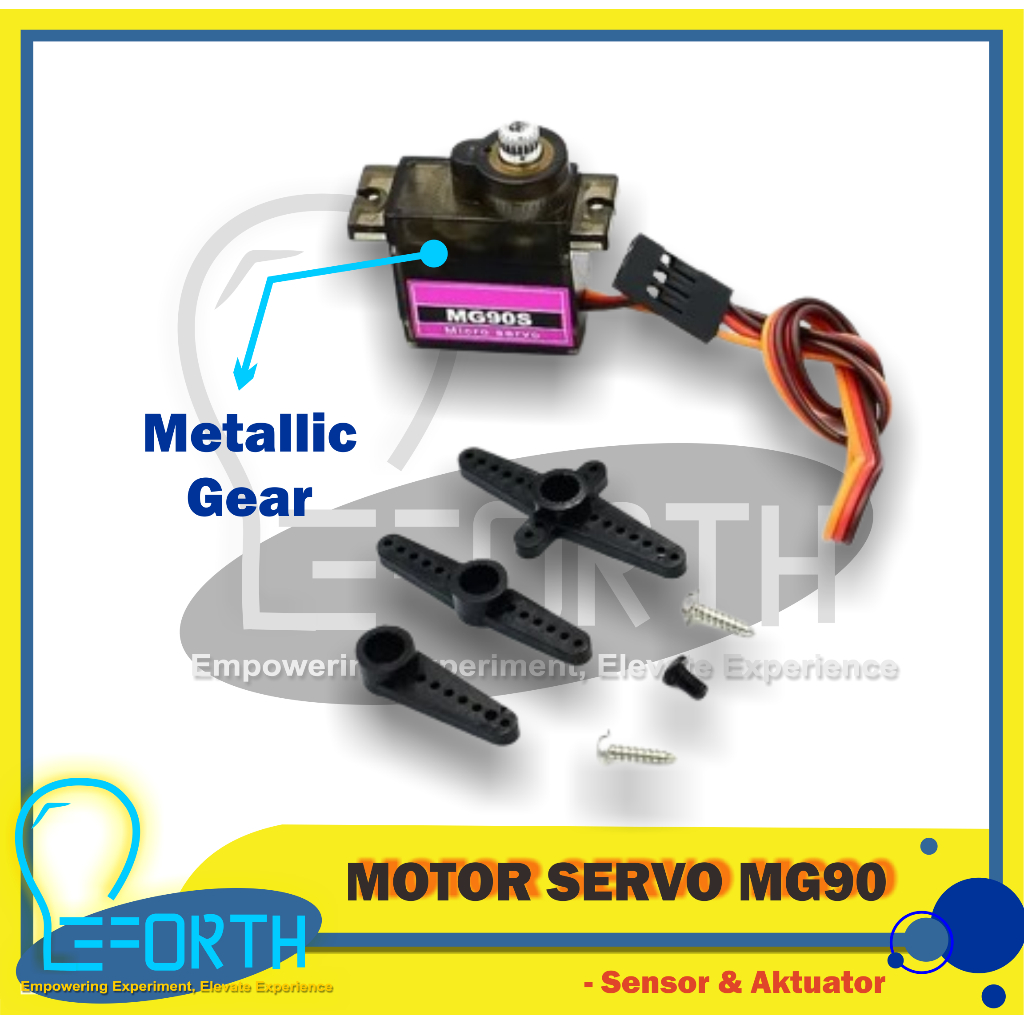Jual Motor Servo MG-90 MG90 Mini Micro Servo Metal Gear | Shopee Indonesia