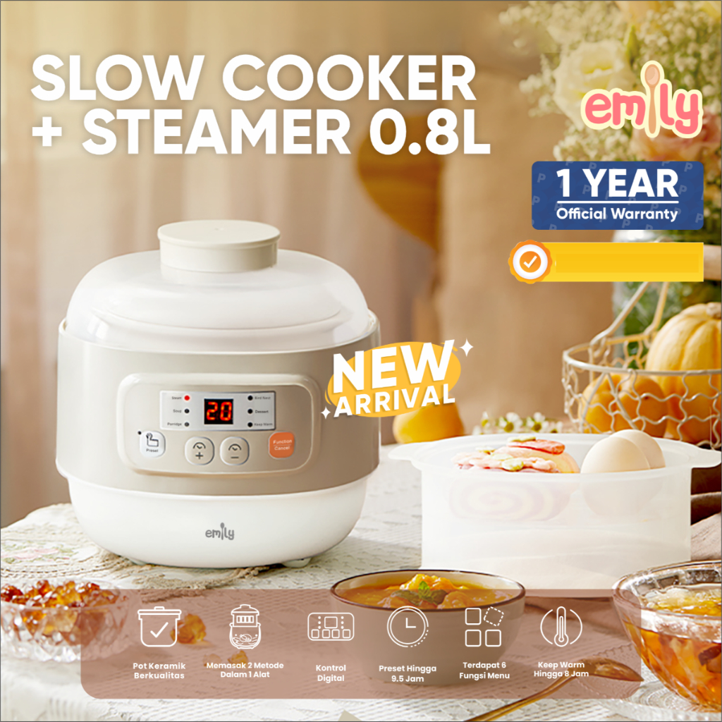 Jual OOBABYPKU EMILY Slow Cooker 0.8L Ceramic | Panci Keramik | Baby ...
