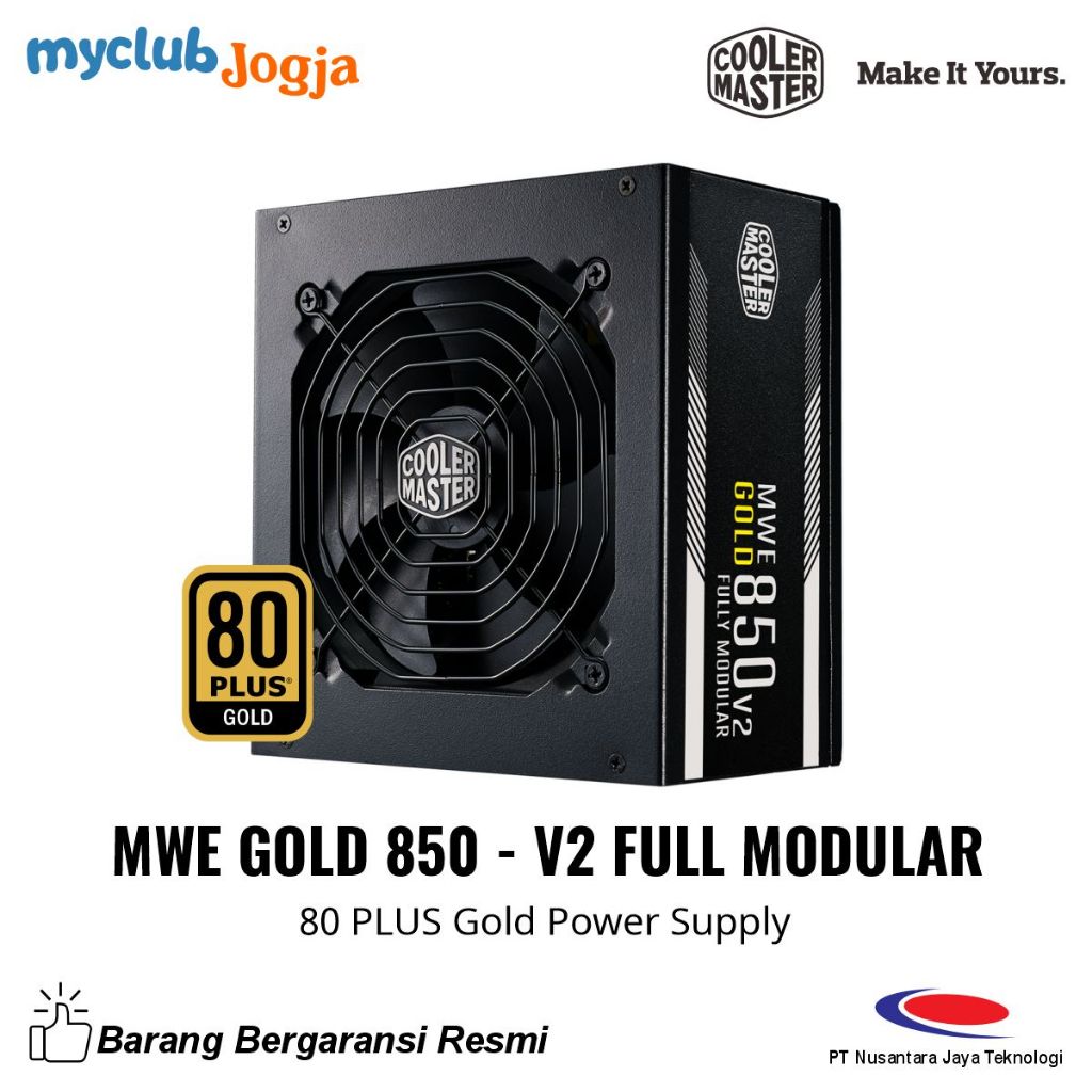 Jual PSU 850 Watt | 80 Plus Gold | Cooler Master MWE GOLD 850 V2 FULL ...