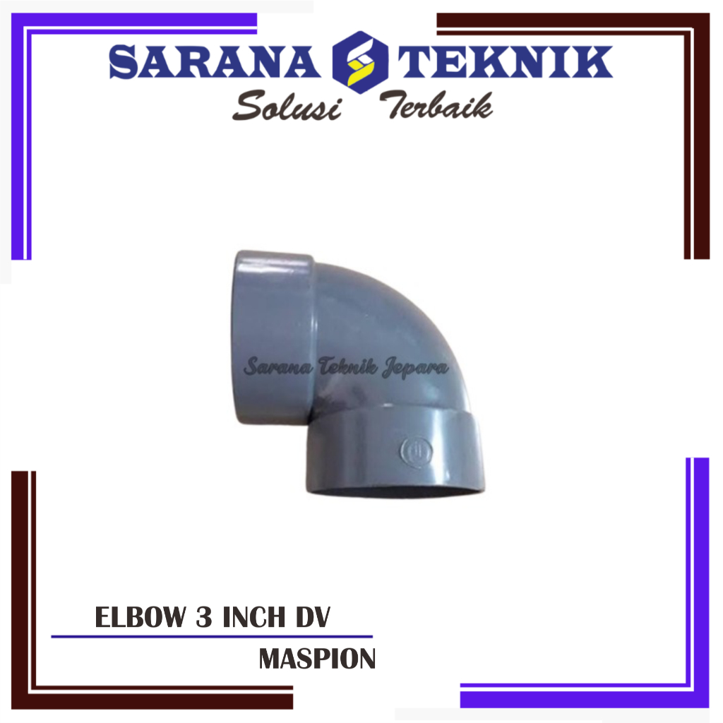 Jual SAMBUNGAN PIPA PVC L / ELBOW 3 INCH DV MASPION | Shopee Indonesia