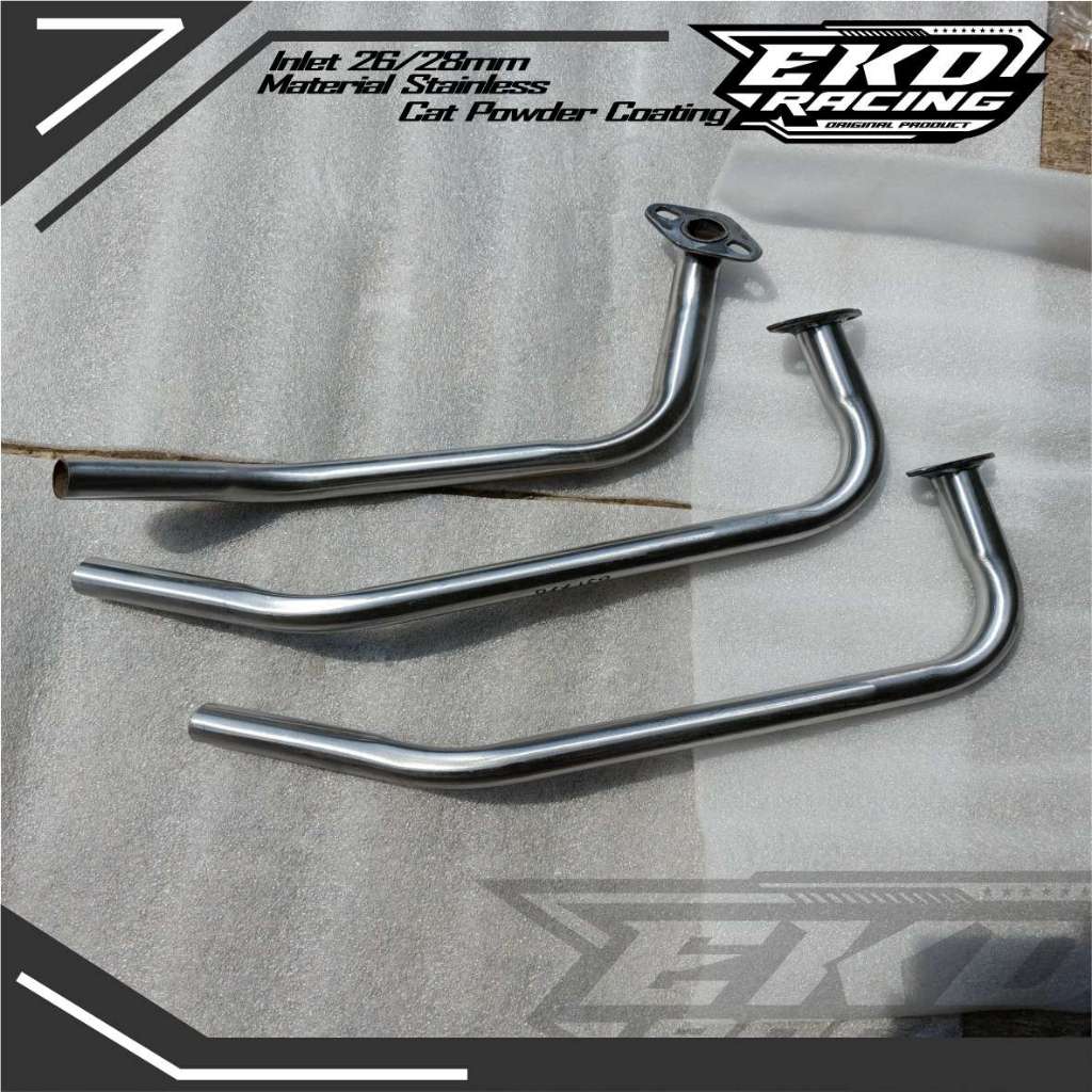 Jual LEHERAN/HEADER KNALPOT STANDAR RACING INLET 26/28 UNTUK MOTOR BEAT ...