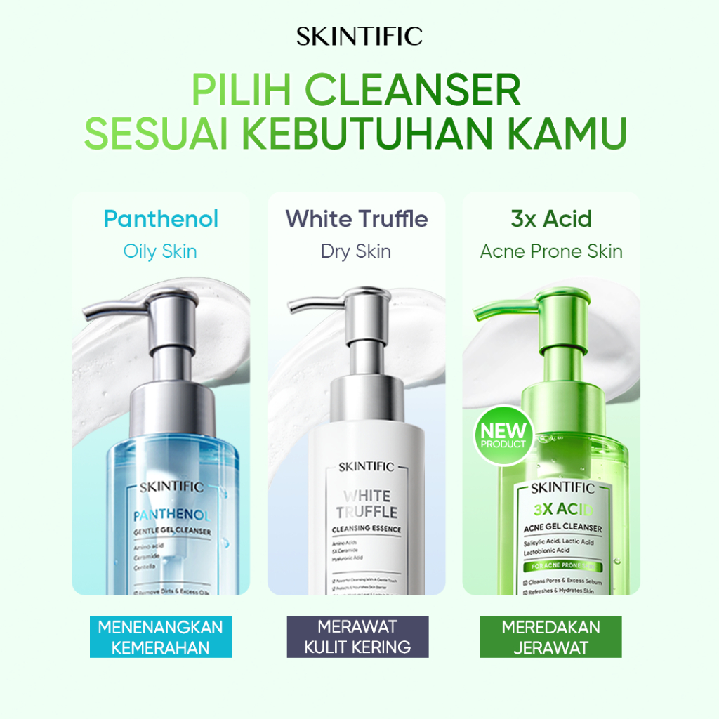 Jual 【SKINTIFIC Official】3X Acid Acne Gel Cleanser 120ml | Acne Facial ...
