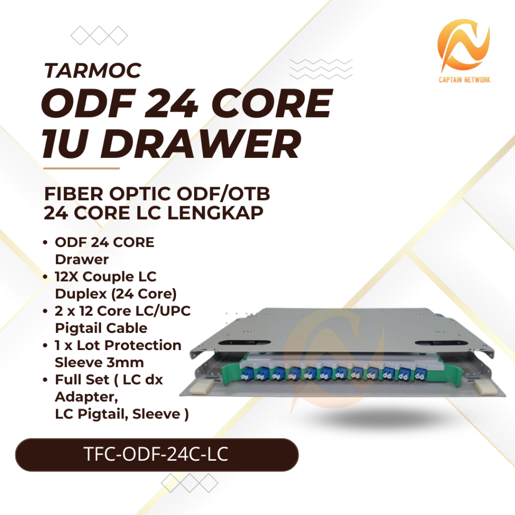 Jual Fiber Optic ODF/OTB 24 Core LC Lengkap Rackmount | ODF 24C LC ...