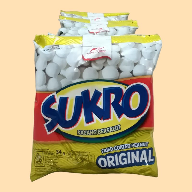 Jual DUA KELINCI Kacang Sukro Original Jumbo Snack 34 gr [10 pcs/pack ...