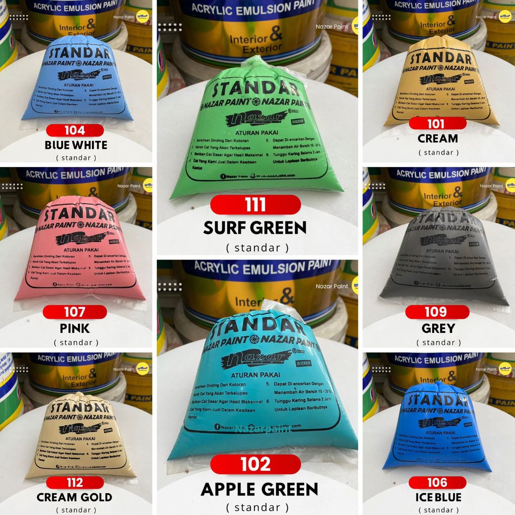 Jual ( PER KG) STD CAT KILOAN ORIGINAL NAZAR PAINT CET TEMBOK DINDING ...