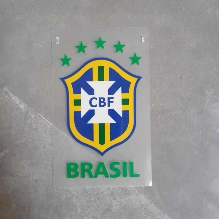 Jual Patch Badge Brazil CBF Crest Iron on Emblem Heat Transfer Press ...