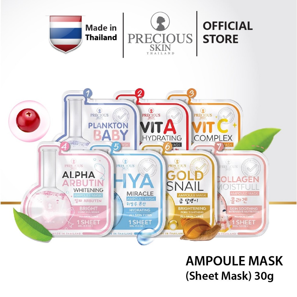 Jual Precious Skin Thailand Ampoule Mask / Sheet Face Mask / Masker ...
