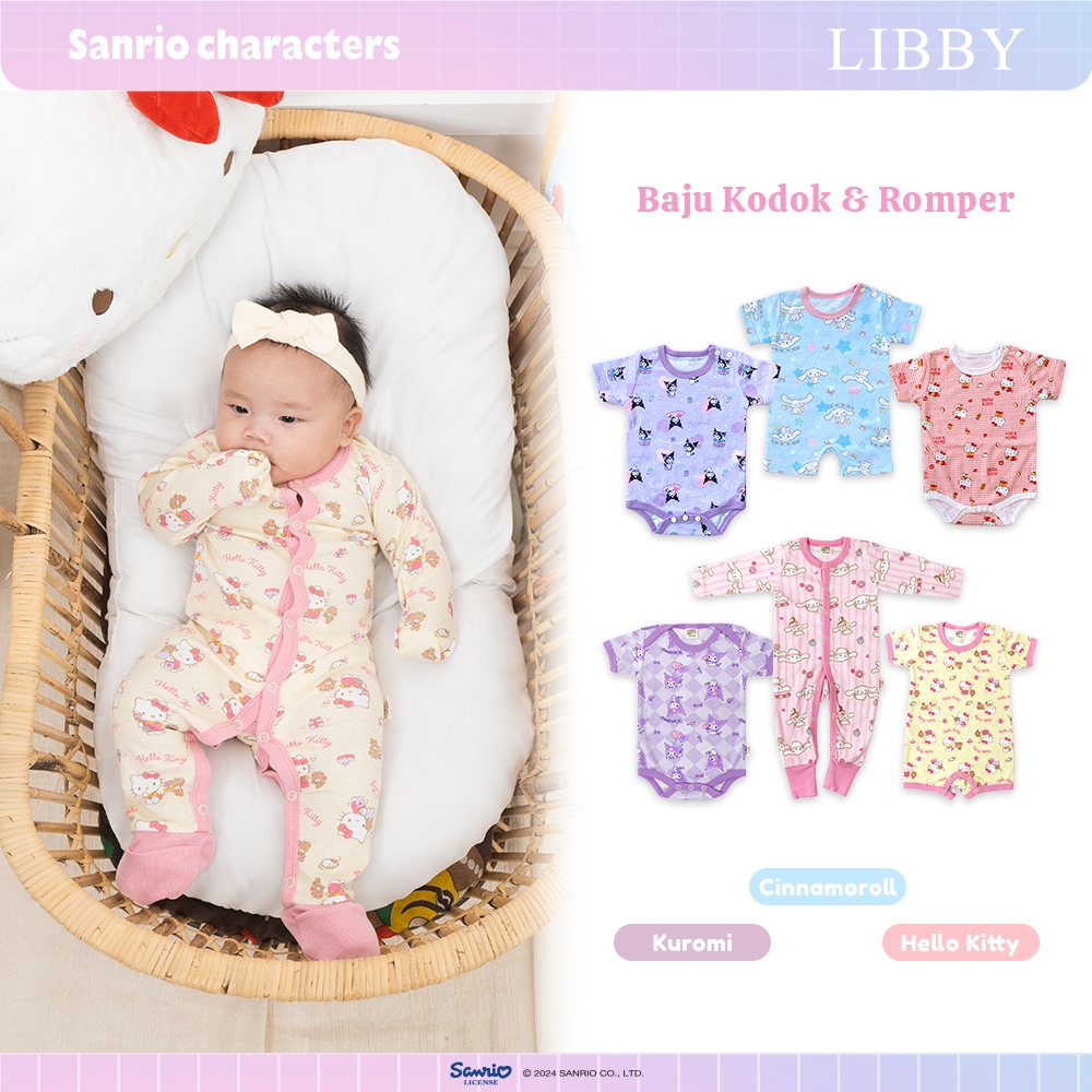 Jual LIBBY Sanrio Premium Baju Tidur Bayi Sleepsuit Bodysuit Romper Bayi Perempuan Kuromi ...