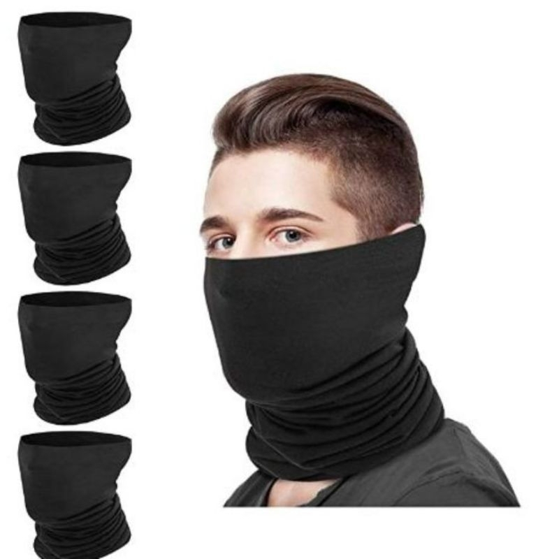 Jual Masker BUFF Hitam polos Masker BUFF Serbaguna masker ninja ...