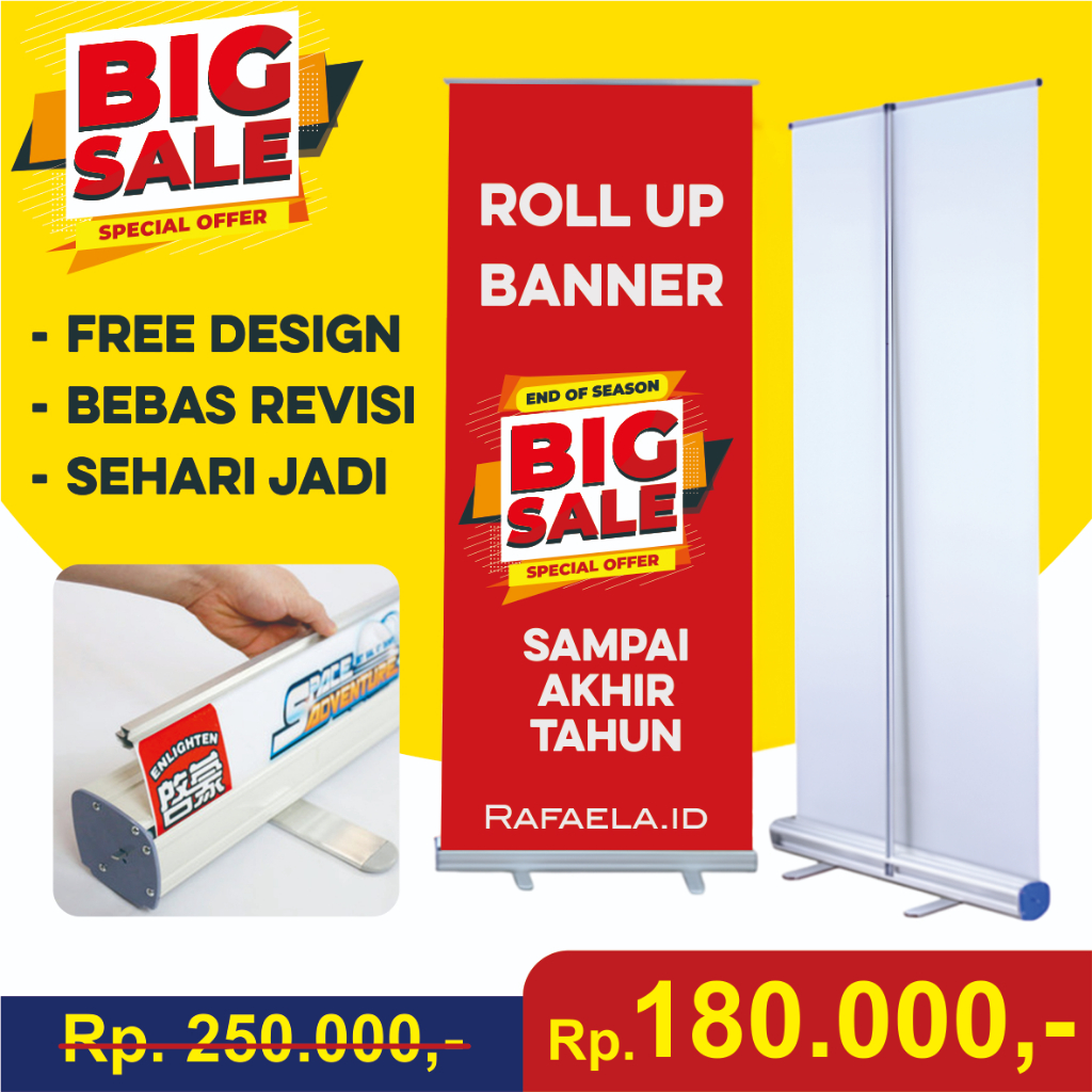 Jual ROLL UP BANNER 160x60 ROLL BANNER 60X160 | Shopee Indonesia