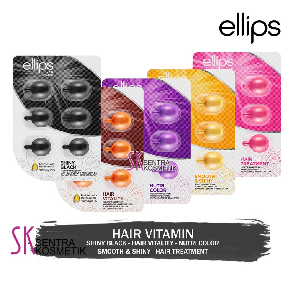 Jual VITAMIN RAMBUT ELLIPS Hair Vitamin Blister - 1 ml x 6 | Shopee ...