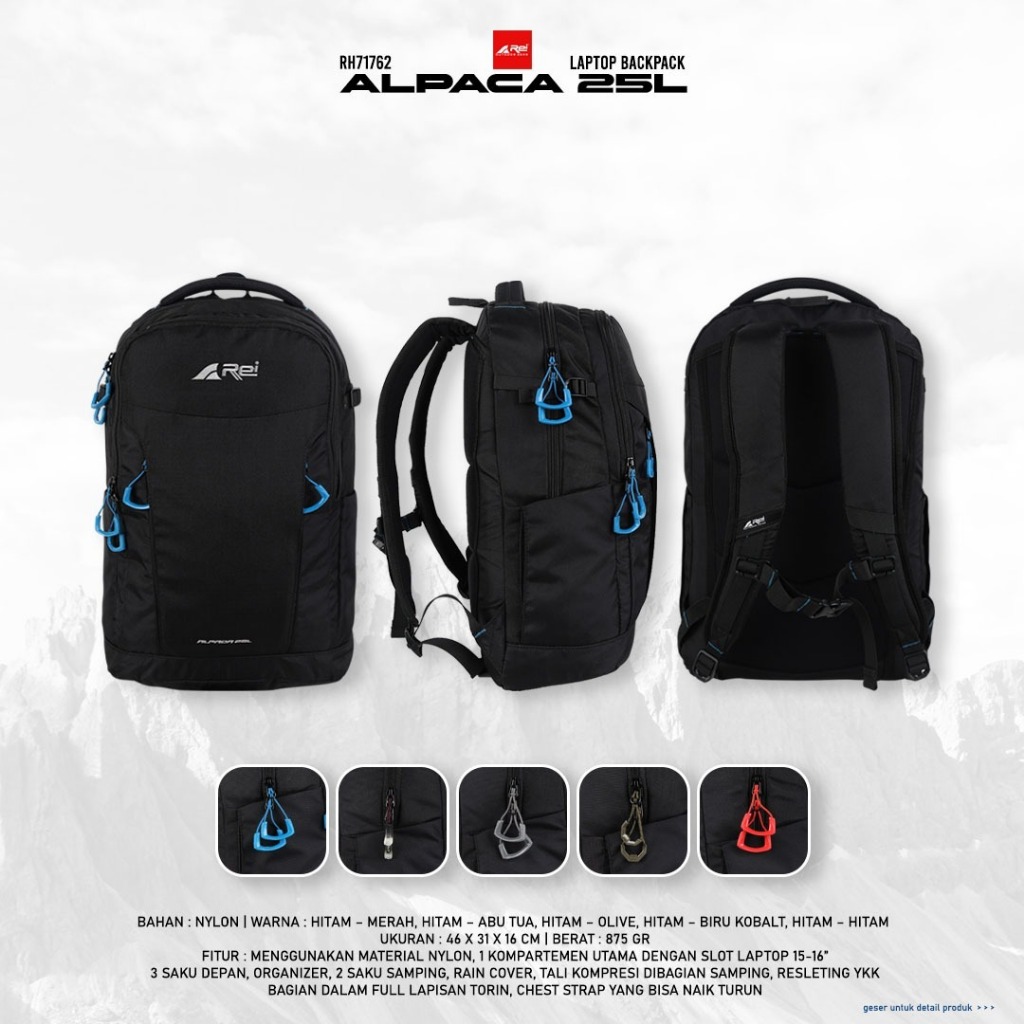 Jual Tas Ransel Backpack Laptop Alpaca 25L Arei Outdoorgear | Shopee ...