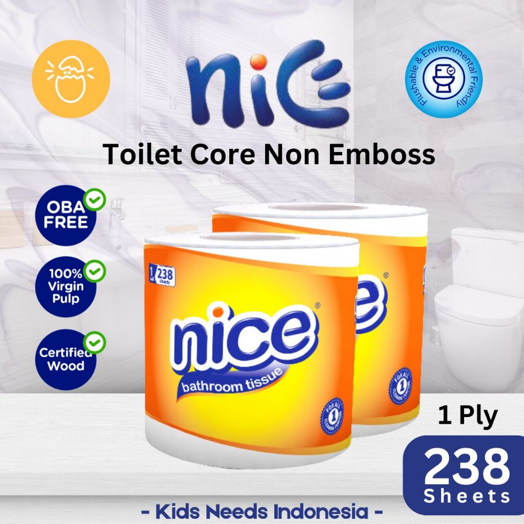 Jual NICE Tissue Roll Toilet 2Ply 238 Sheet | Shopee Indonesia
