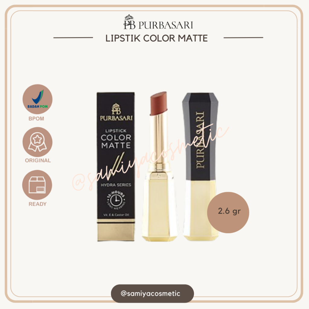 Jual Purbasari Lipstick Color Matte 2.6gr 81 - 95 | Shopee Indonesia