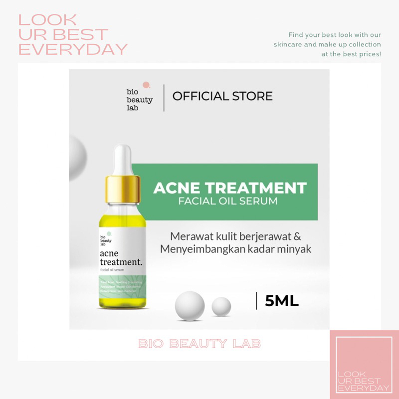 Jual BIO BEAUTY LAB Acne Treatment Facial Oil Serum 5 ml | Shopee Indonesia