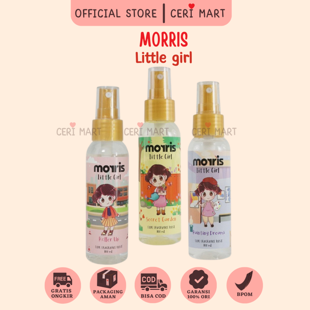 Jual Morris BPOM ORIGINAL Parfum Anak Cewek Little Girls Body Mist ...